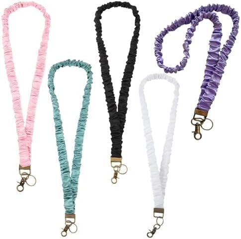 Scrunchie Lanyard Teacher Stretchy Lanyards 5 Pieces Cute Breakaway ...