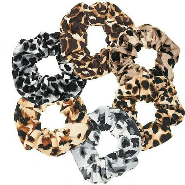 Scrunchies for Hair, Leopard Hair Scrunchies for Women, Bandana Scrunchies, 6PCS Bandana ...