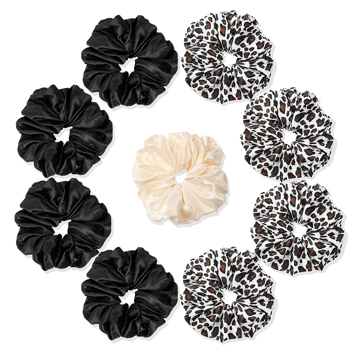 Scrunchies Hair Ties Silk Satin Scrunchy - Hair Elastics Bands Ponytail ...