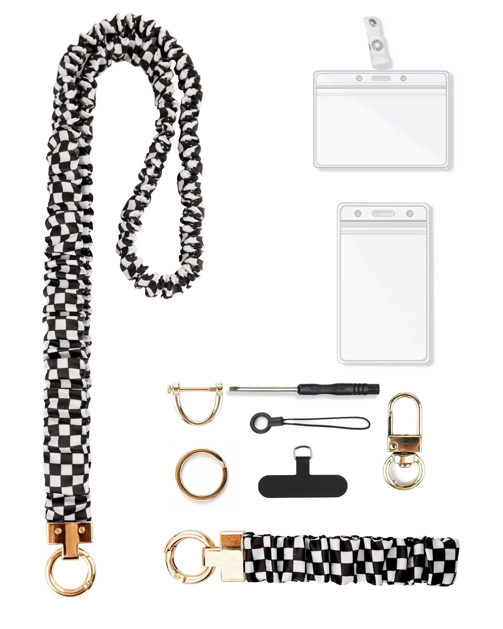Scrunchie Lanyard for Teachers with Breakaway Clasp, Stretchy ...