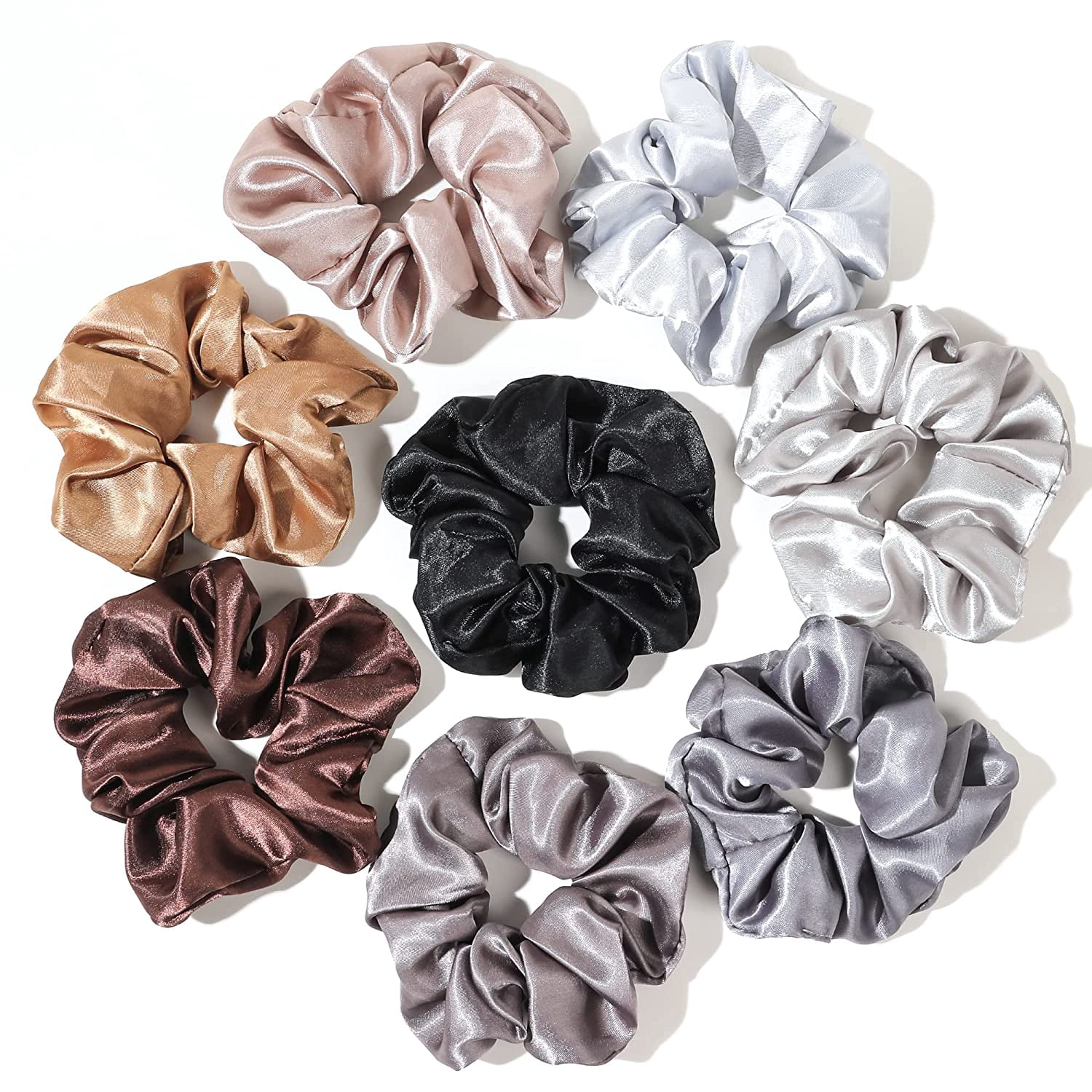 Scrunchies for Women Satin Hair Scrunchies for Girls Ponytail Holders ...