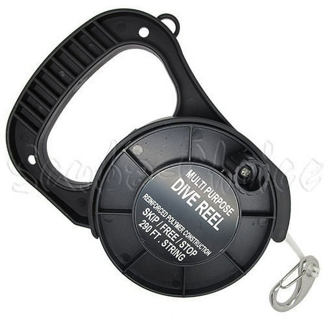 Scuba Choice Diving Multi Purpose Dive Reel 290ft w/ Stop Switch (Black ...
