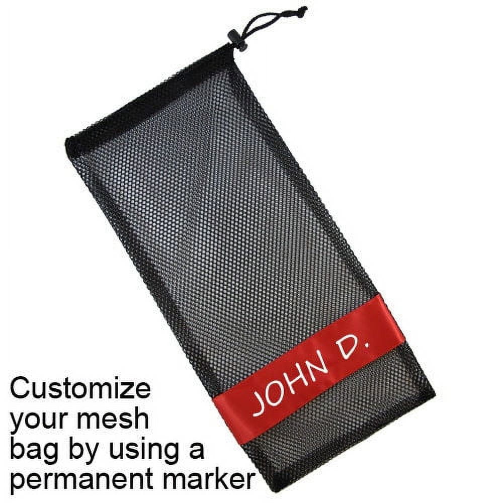 Scuba Choice Diving Snorkeling Drawstring Mesh Bag w/ Red Bar- 19 x 9 ...