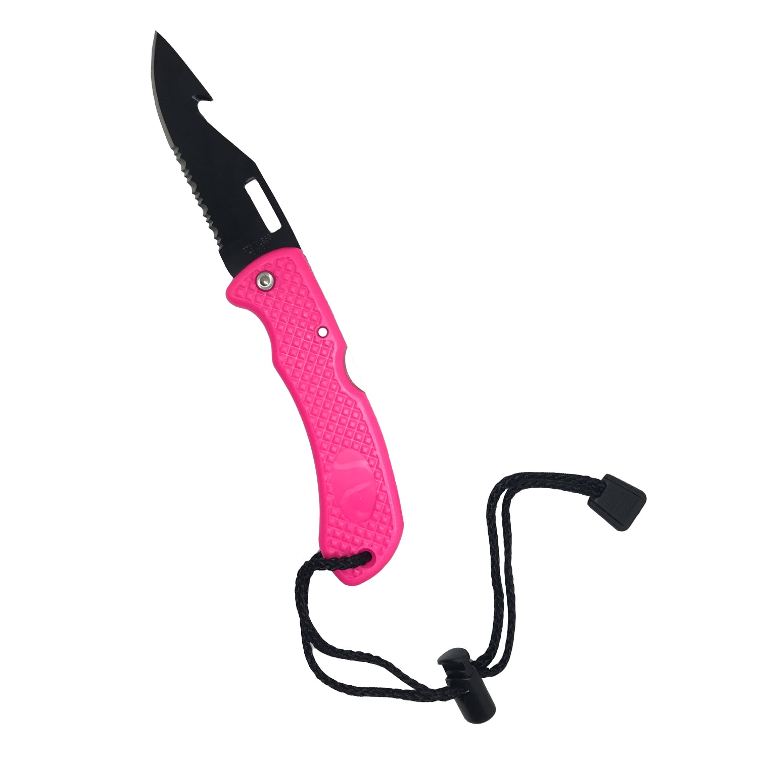 Scuba Choice Foldable Low Volume Black Blade Point Tip BCD Knife, Pink ...