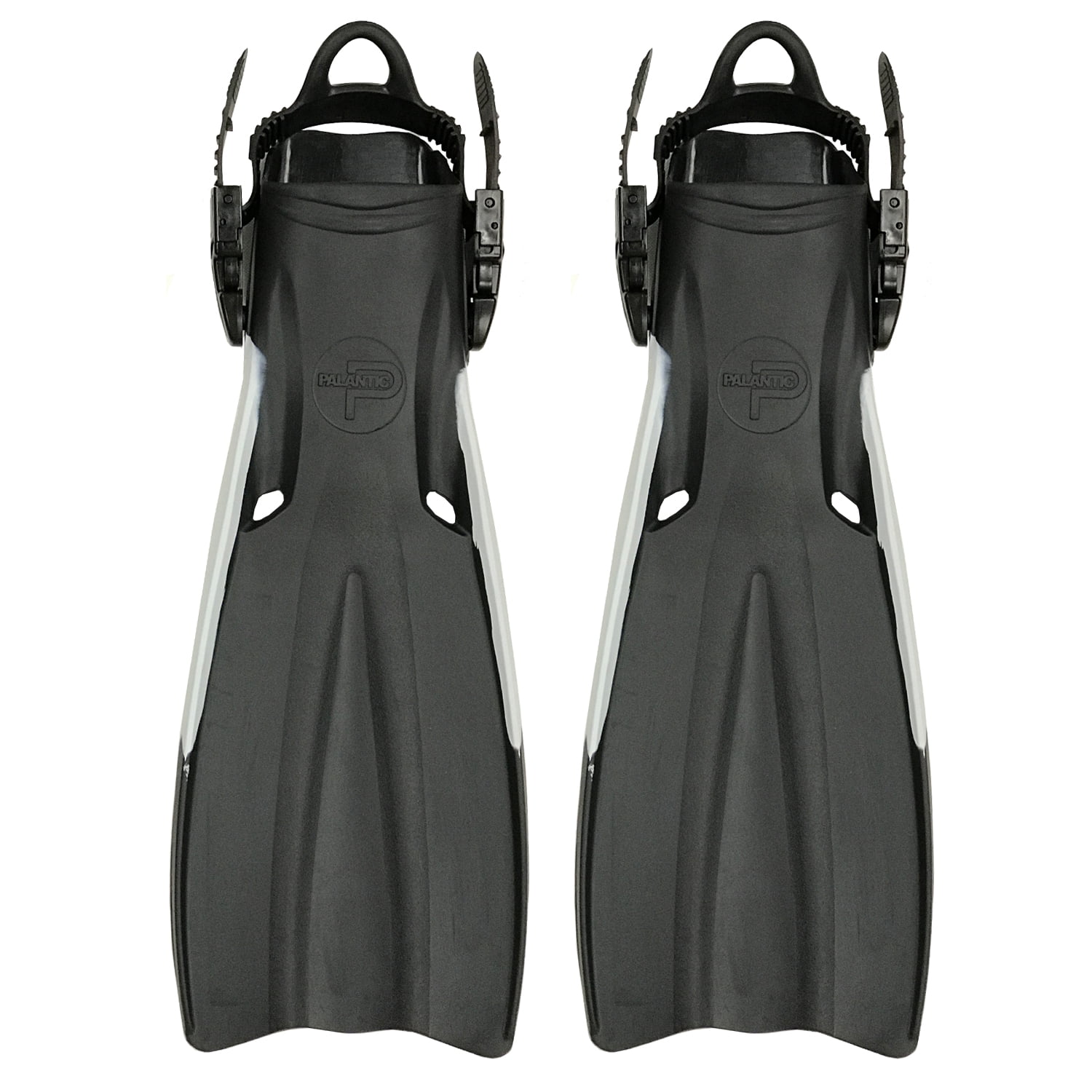 Scuba Choice Palantic Open Heel Rubber Dive Fins with Bag, Black(S ...