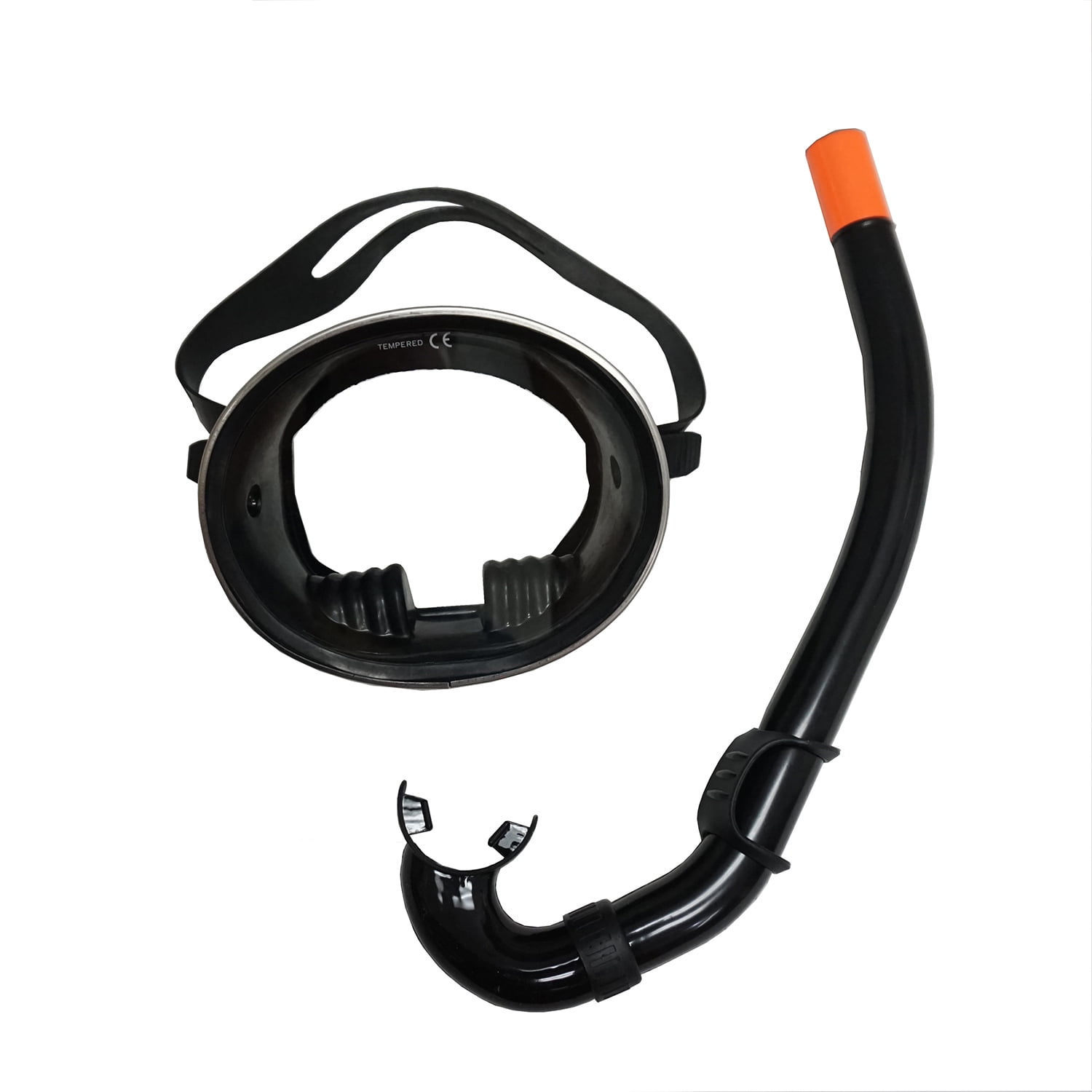 Scuba Choice Spearfishing Classic Rubber Dive Mask and Flexible Snorkel ...