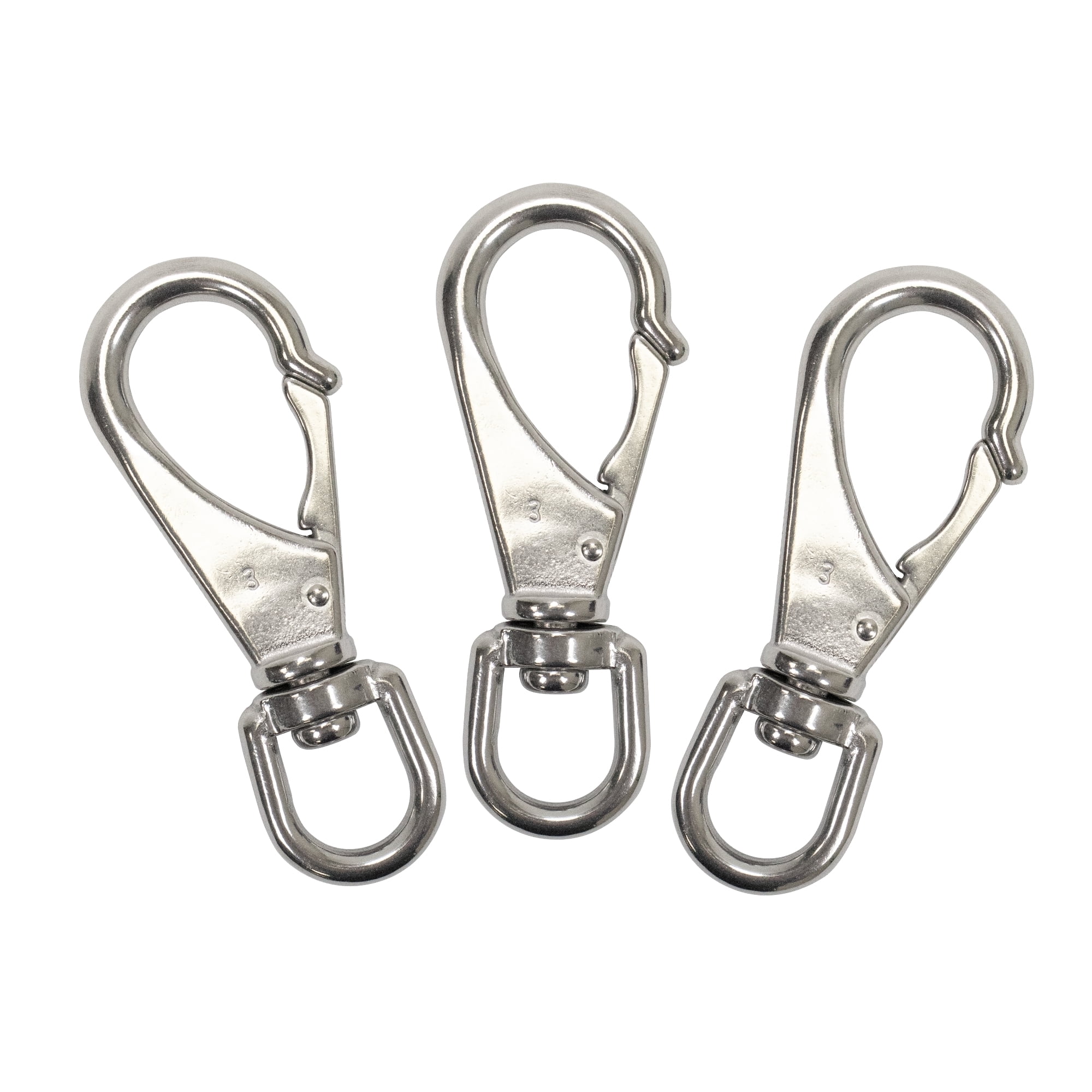 Scuba Choice Swivel Eye Snap Hook 11.8 cm Stainless Steel (3-Pack ...
