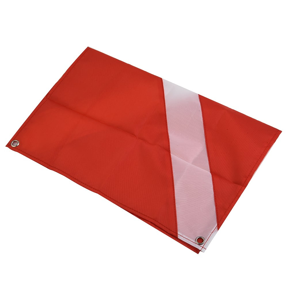 Scuba Dive Boat Flag Scuba Diving Sign Marker Lightweight Red White 60 ...