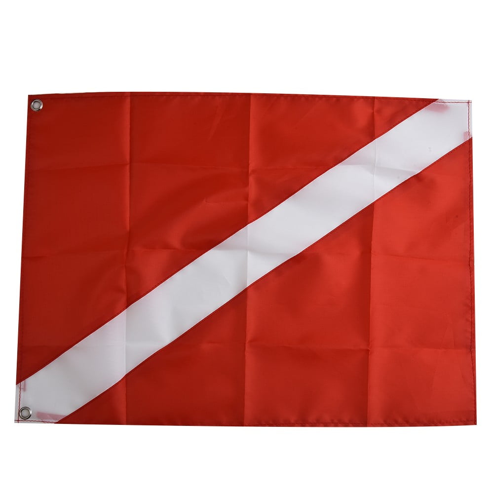 Scuba Dive Boat Flag Scuba Diving Sign Marker Lightweight Red White ...