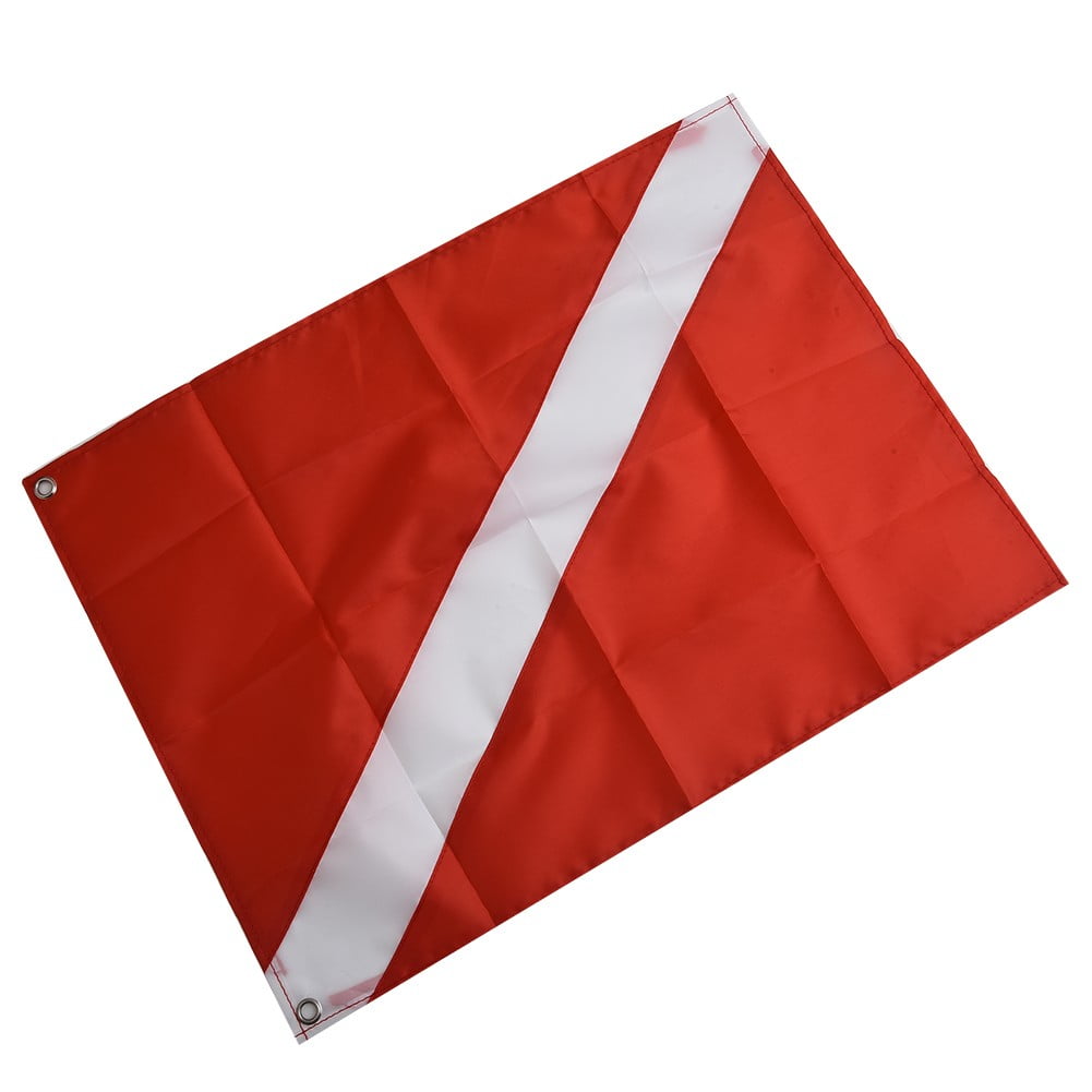 Scuba Dive Boat Flag Scuba Diving Sign Marker Lightweight red white ...