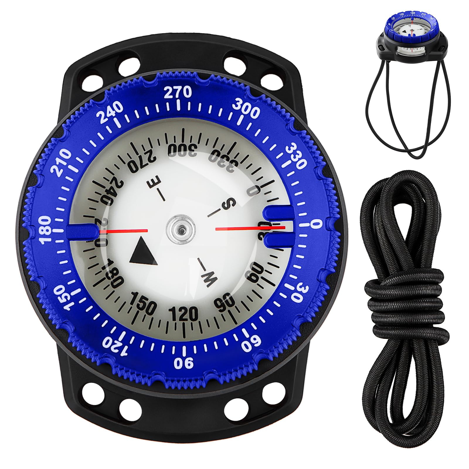 Scuba Dive Compass, Waterproof 5ATM Marine Navigation Wrist Compass ...
