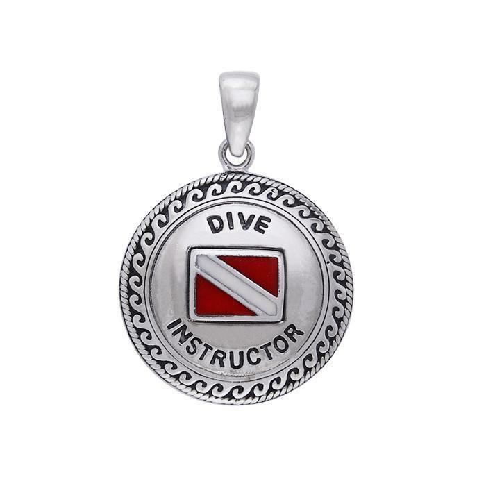 Scuba Dive Flag Instructor 925 Sterling Silver Pendant Adventure Sport ...