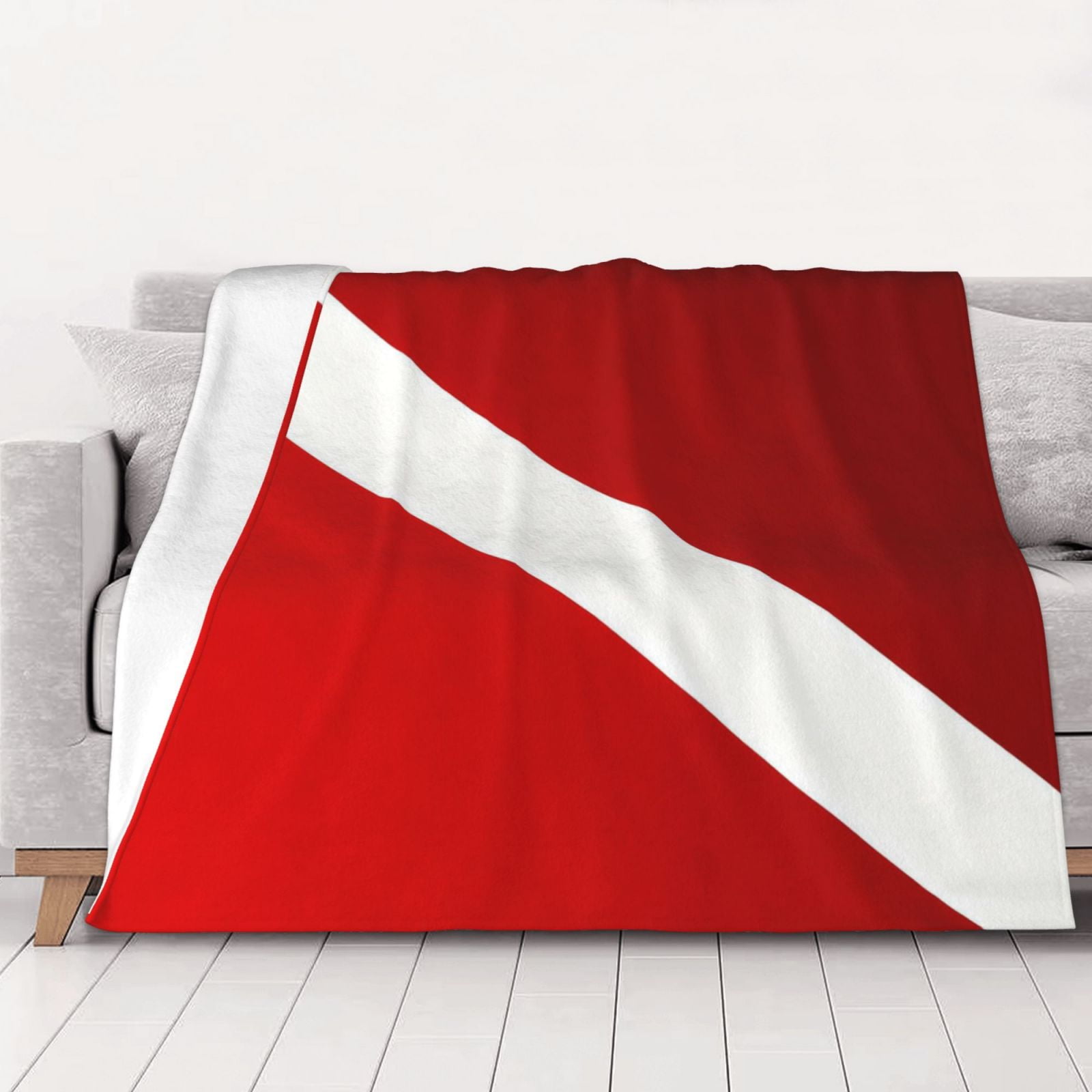 Scuba Dive Flag Throws Blanket Fleece Soft Cozy Warm Plush for Travel ...