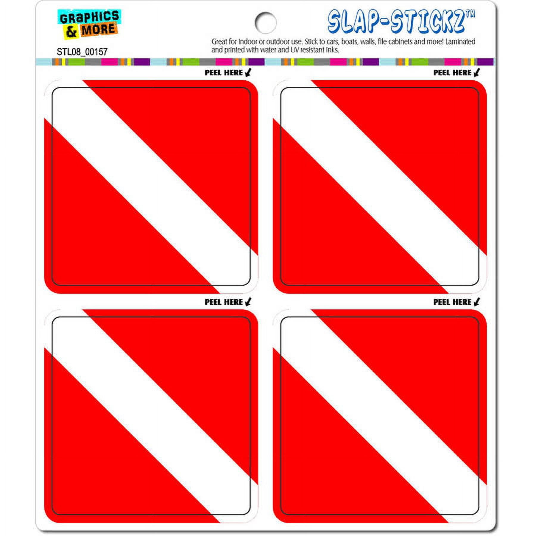 Scuba Diver Flag Diving Automotive Car Window Locker Bumper Stickers ...