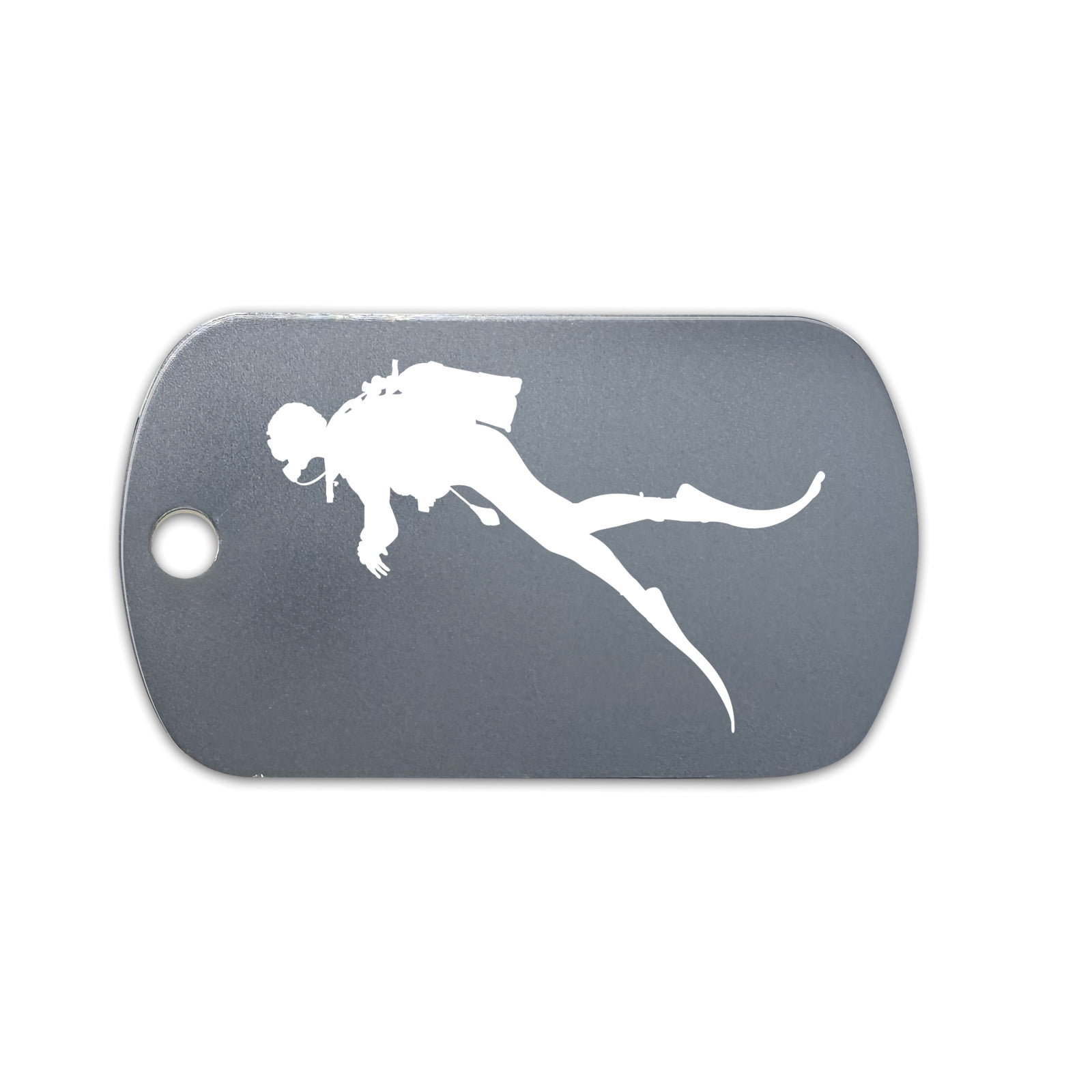 Scuba Diver GI Dog Tag Aluminum Keychain dive diving - Silver - Walmart.com