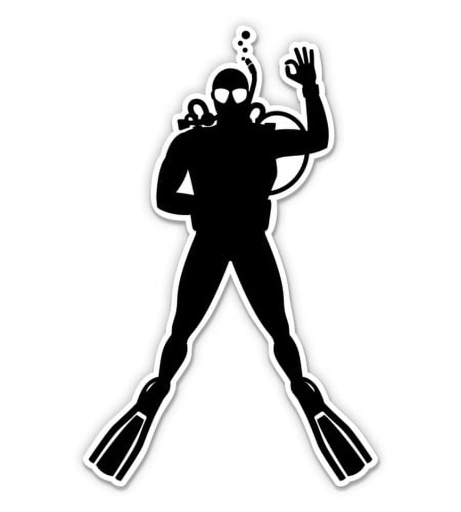 Scuba Diver OK Diving - 12" Vinyl Sticker Waterproof Decal - Walmart.com