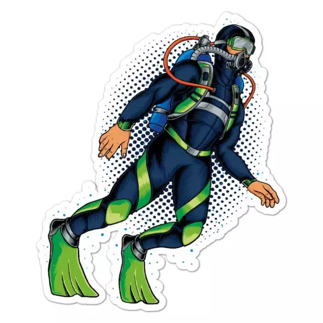 Scuba Diver Sticker Indoor Outdoor Phone Decal Water Bottle Stickers ...