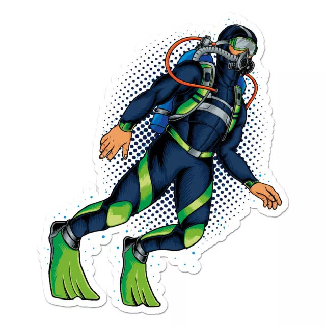 Scuba Diver Sticker Phone Decal Water Bottle Stickers Car Decals ...