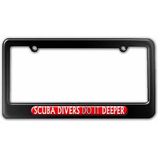 Scuba Divers Do It Deeper, Diving License Plate Tag Frame, Multiple ...