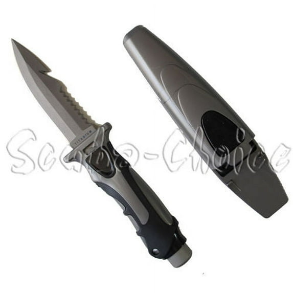 Scuba Diving 10" Heavy Duty Titanium Point-Tip Dive Knife w/ 2 Knife Straps - Walmart.com
