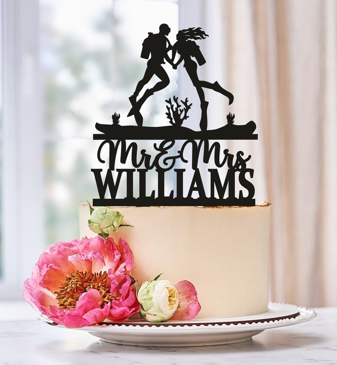 Scuba Diving Cake Topper,Scuba Wedding Cake Topper,Diving Cake Topper ...