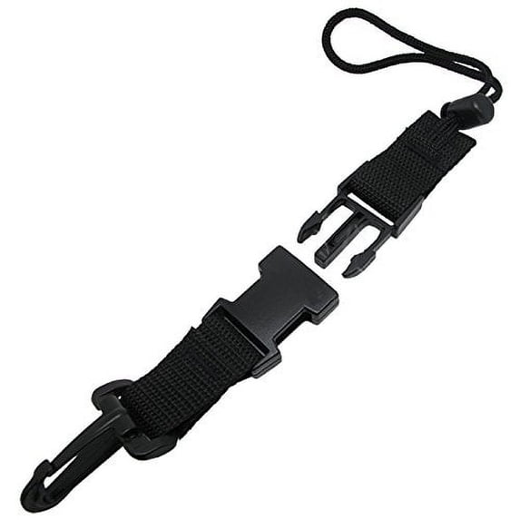 Scuba Diving Dive Black Lanyard Clip w/ Webbing Strap Quick Release ...
