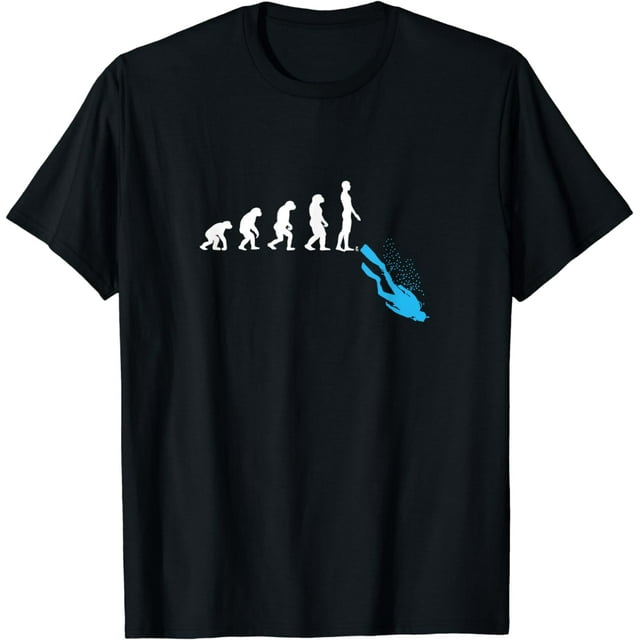Scuba Diving Diver Funny Human Evolution Ocean Sea T-Shirt - Walmart.com