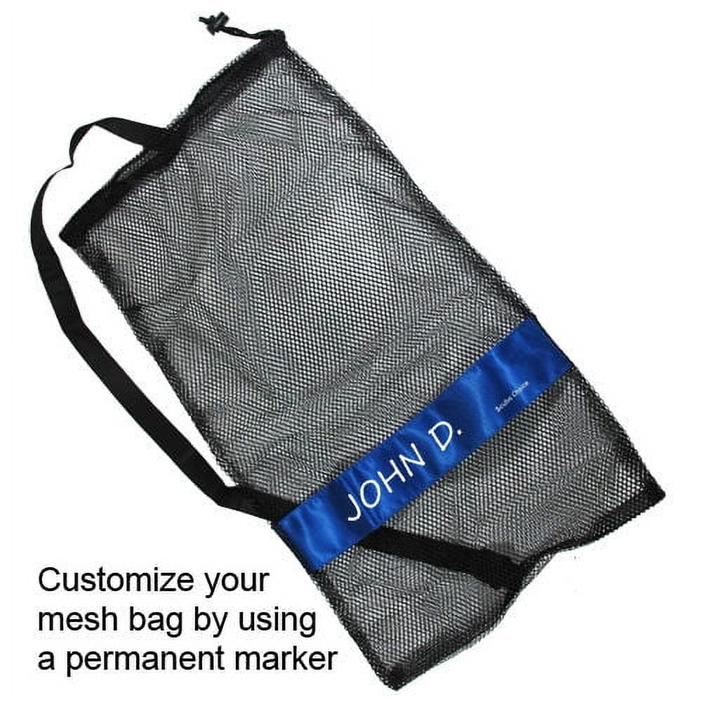 Scuba Diving Drawstring Mesh Bag with Shoulder Strap. 25" x 13 ...