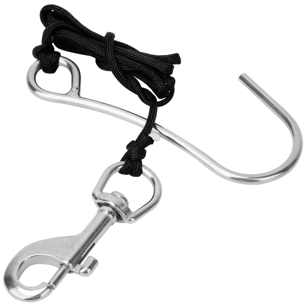 Scuba Diving Drift Hooks with Line Stainless Steel Clip Single Reef ...