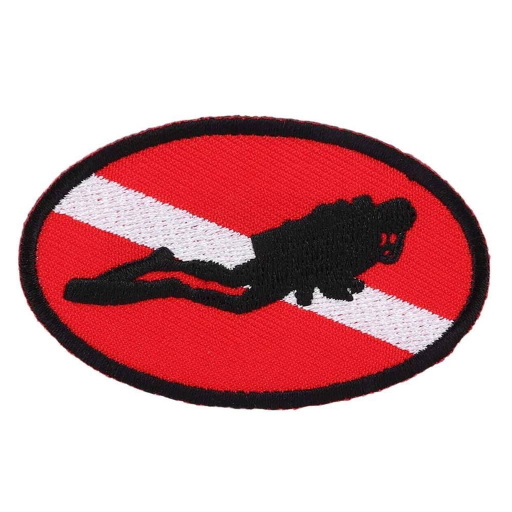 Scuba Diving Flag Embroidered Diver Badge Sewing on Flag Iron On Diving ...