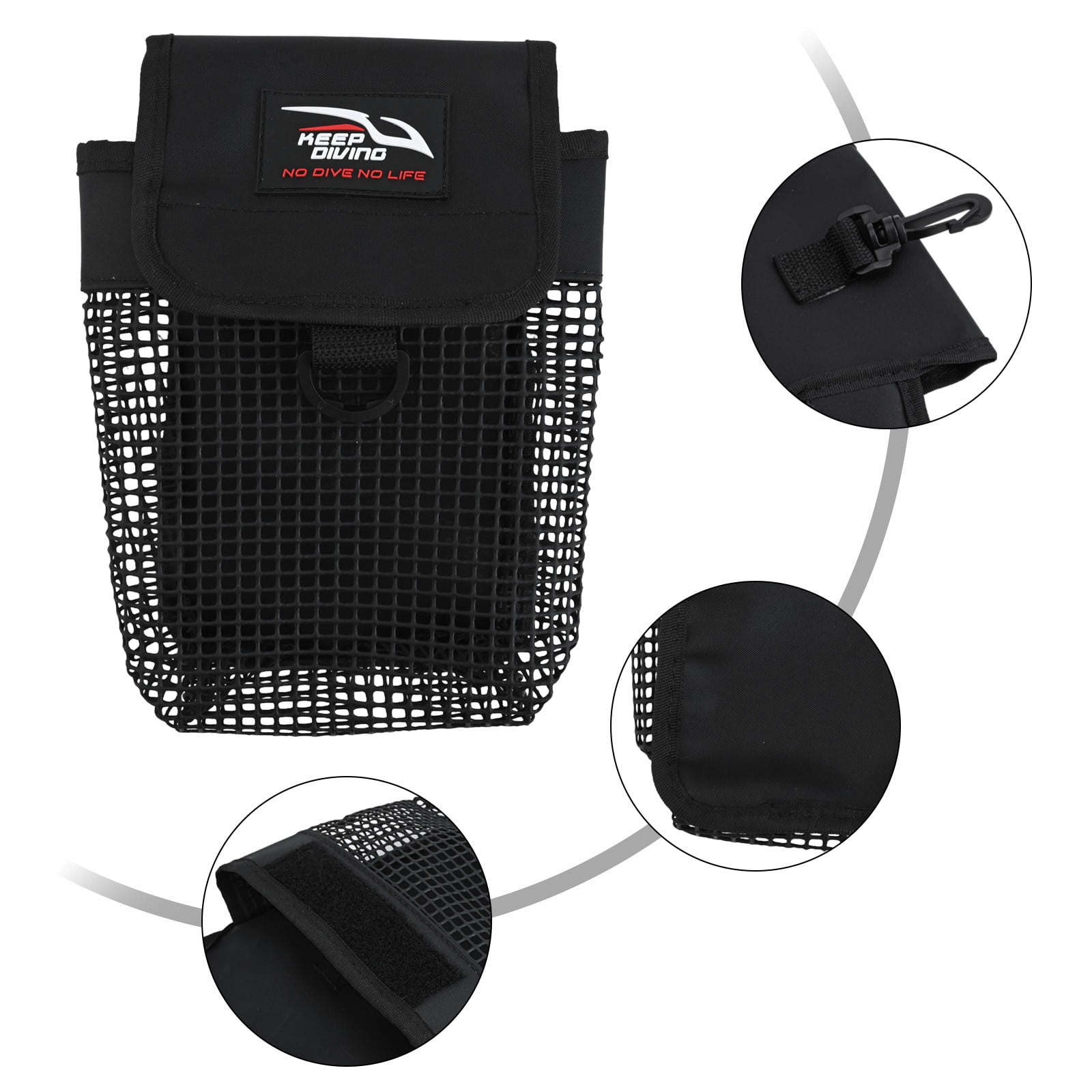 Scuba Diving Gear Bag, Safety For Marker Buoy Mesh Storage Pocket Black YIWEI - Walmart.com