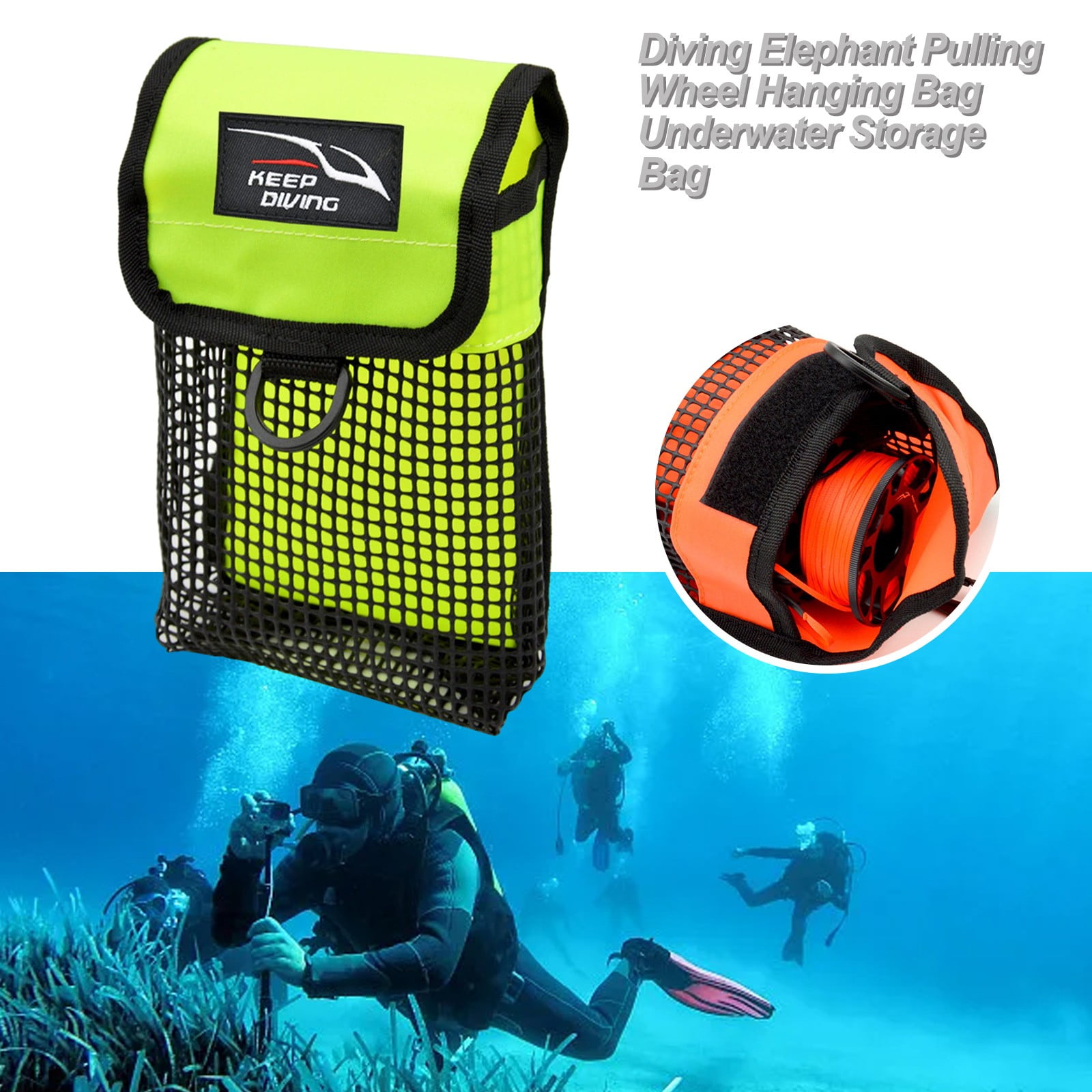 Scuba Diving Gear Bag, Safety for Marker Buoy Mesh Storage Pocket ...