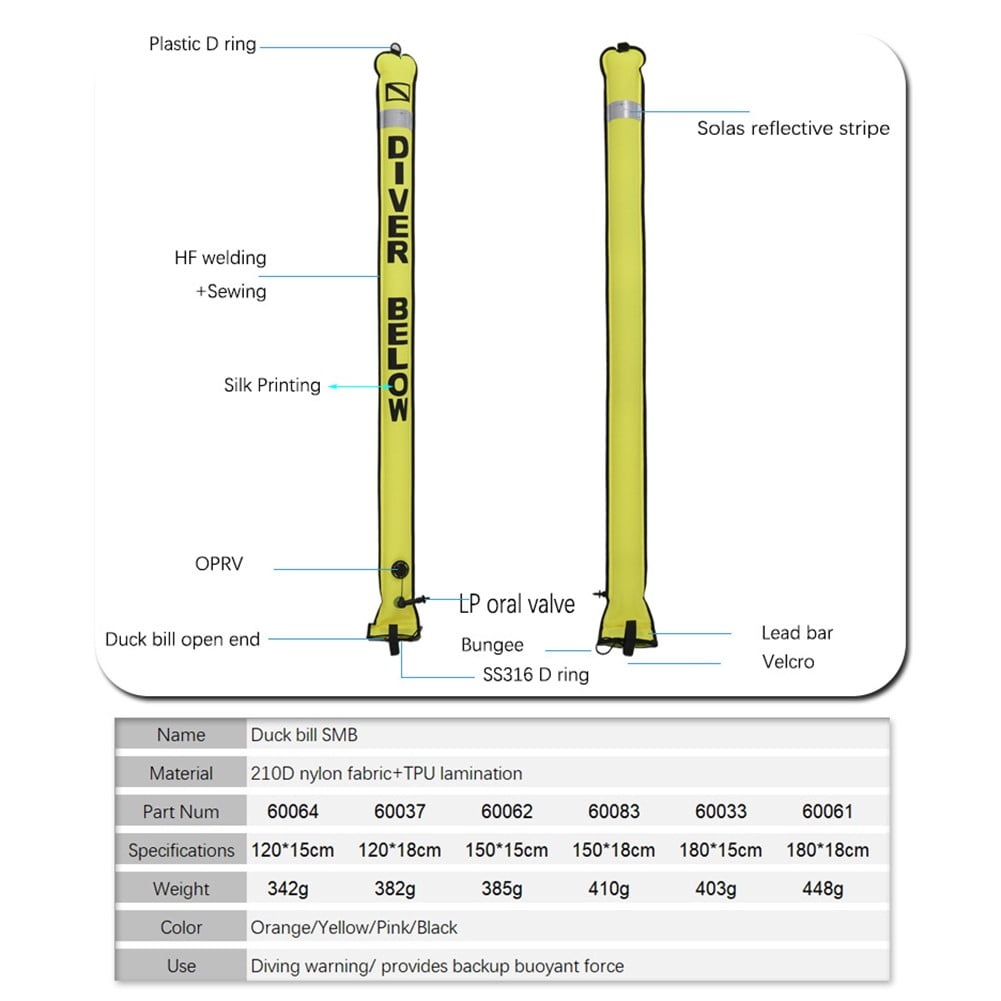 Scuba Diving High Quality Scuba Diving Inflatable Safety Sausage Signal ...