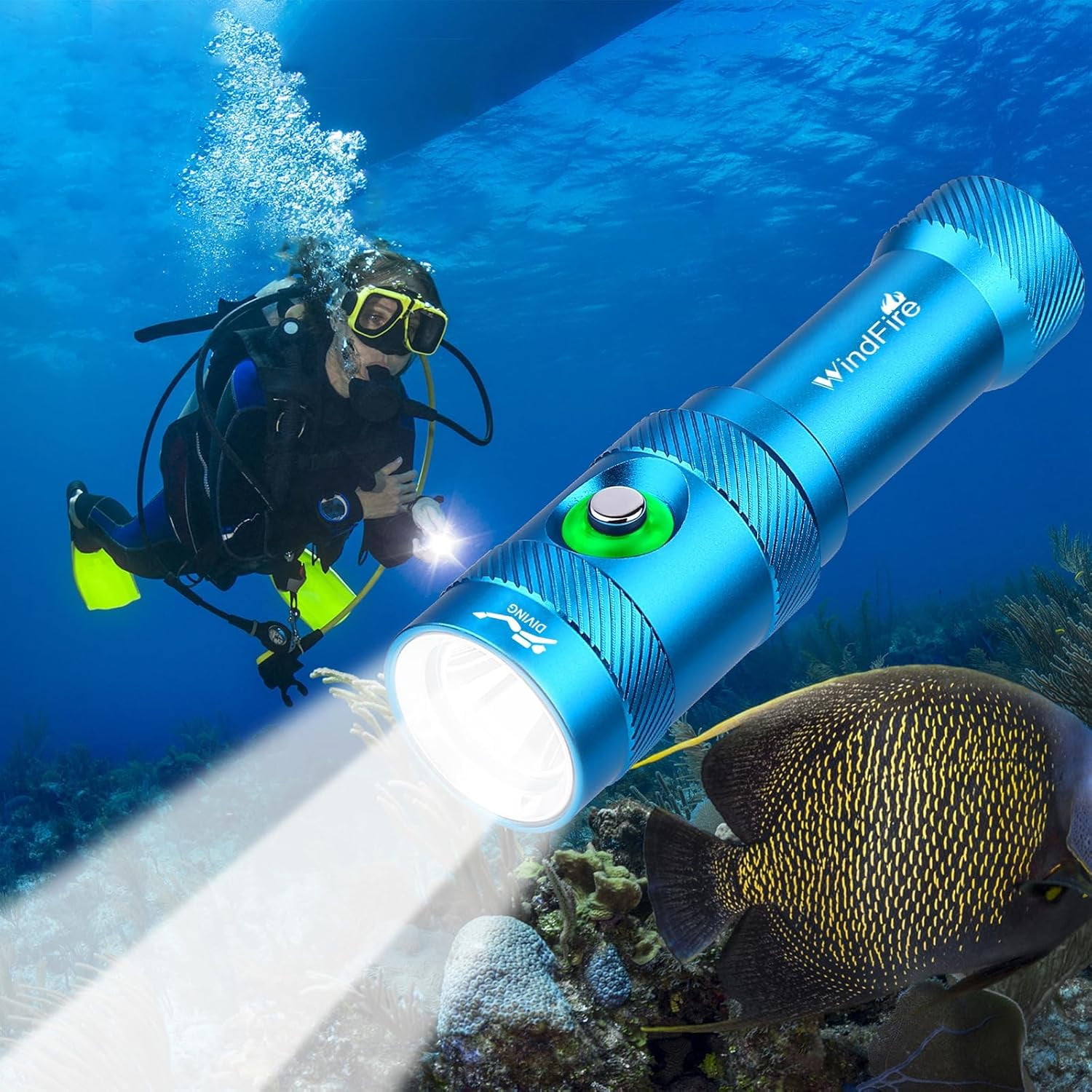 Scuba Diving Light – Super Bright Diving Flashlight with 3 Modes ...
