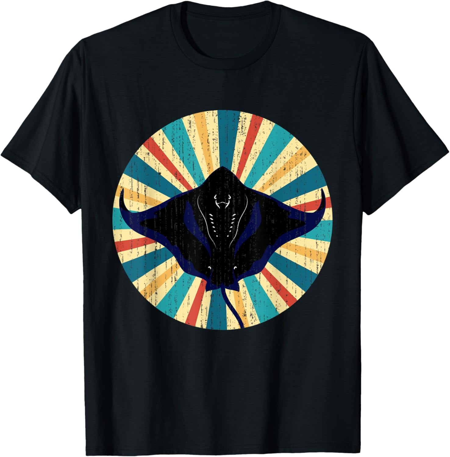 Scuba Diving Ocean Animal Manta Stingray Retro Manta Ray T-Shirt ...