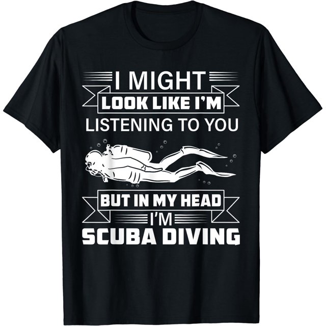 Scuba Diving Ocean Swimmer Lover Underwater Diver T-Shirt Black ...