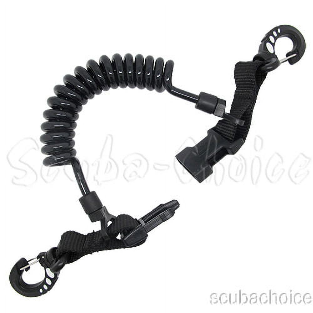 Scuba Diving Shark Coil Lanyard with Snaps and Quick Release Buckles ...