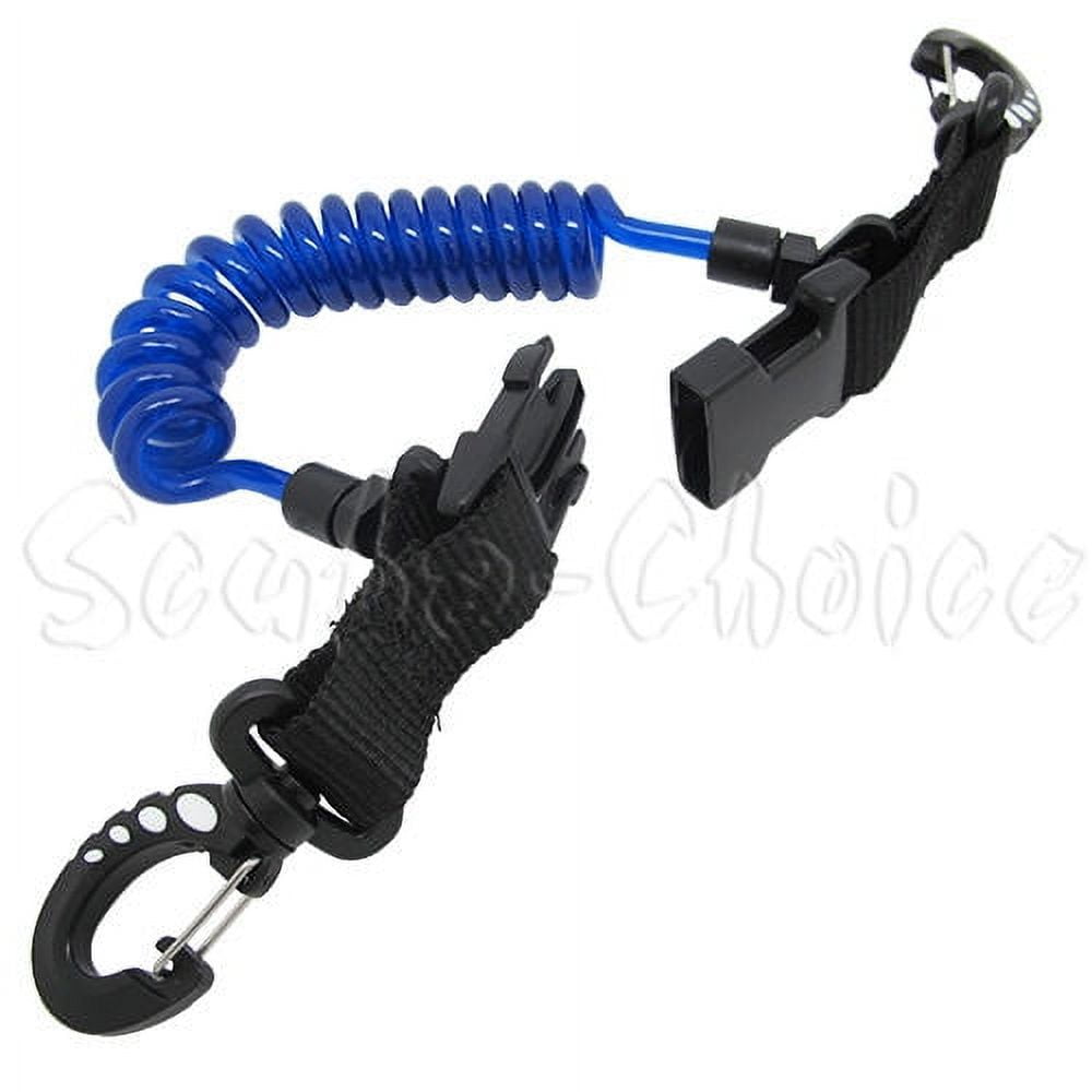 Scuba Diving Shark Coil Lanyard with Snaps and Quick Release Buckles ...