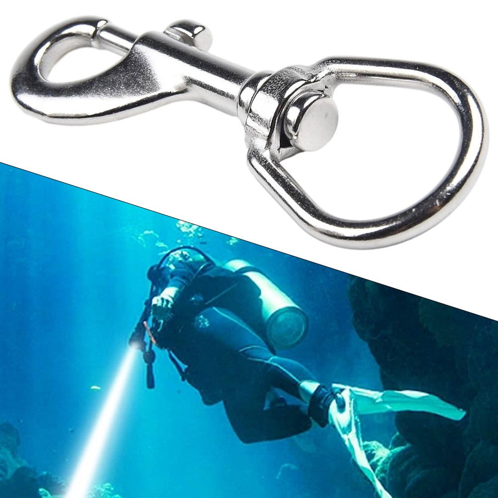 Scuba Diving Stainless Steel Hook Dual End Bolt Quick Carabiner Swivel ...