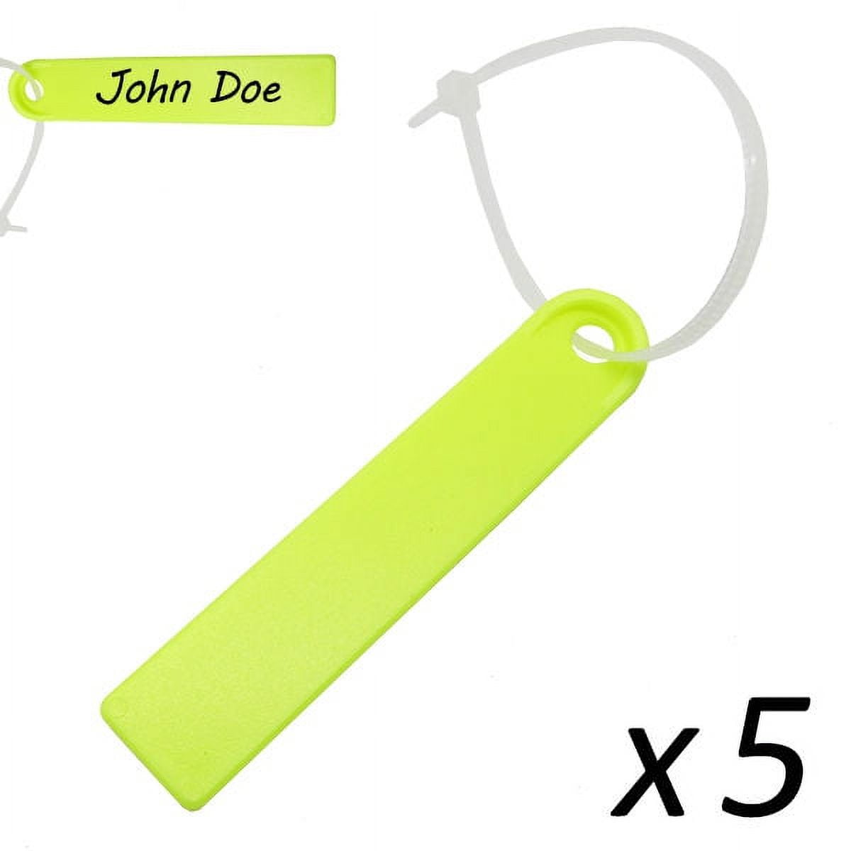 Scuba Diving Surfing Swimming Plastic Waterproof Name Tag 5pc (Yellow ...