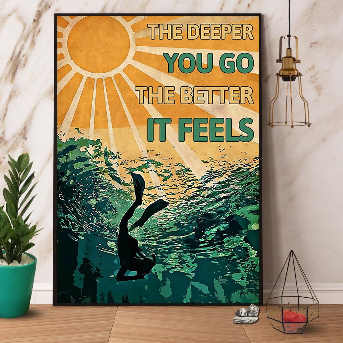 Scuba Diving The Deeper You Go The Better It Feels Paper Poster No ...
