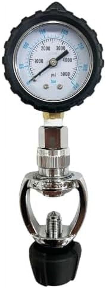 Scuba Diving Yoke Tank Pressure Checker 5000 PSI 350 BAR – Accurate ...