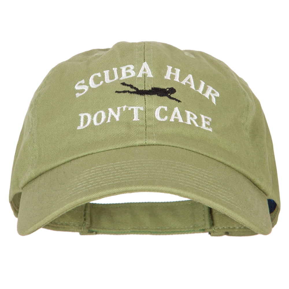 Scuba Hair Don't Care Embroidered Low Profile Cotton Cap - Cactus OSFM ...