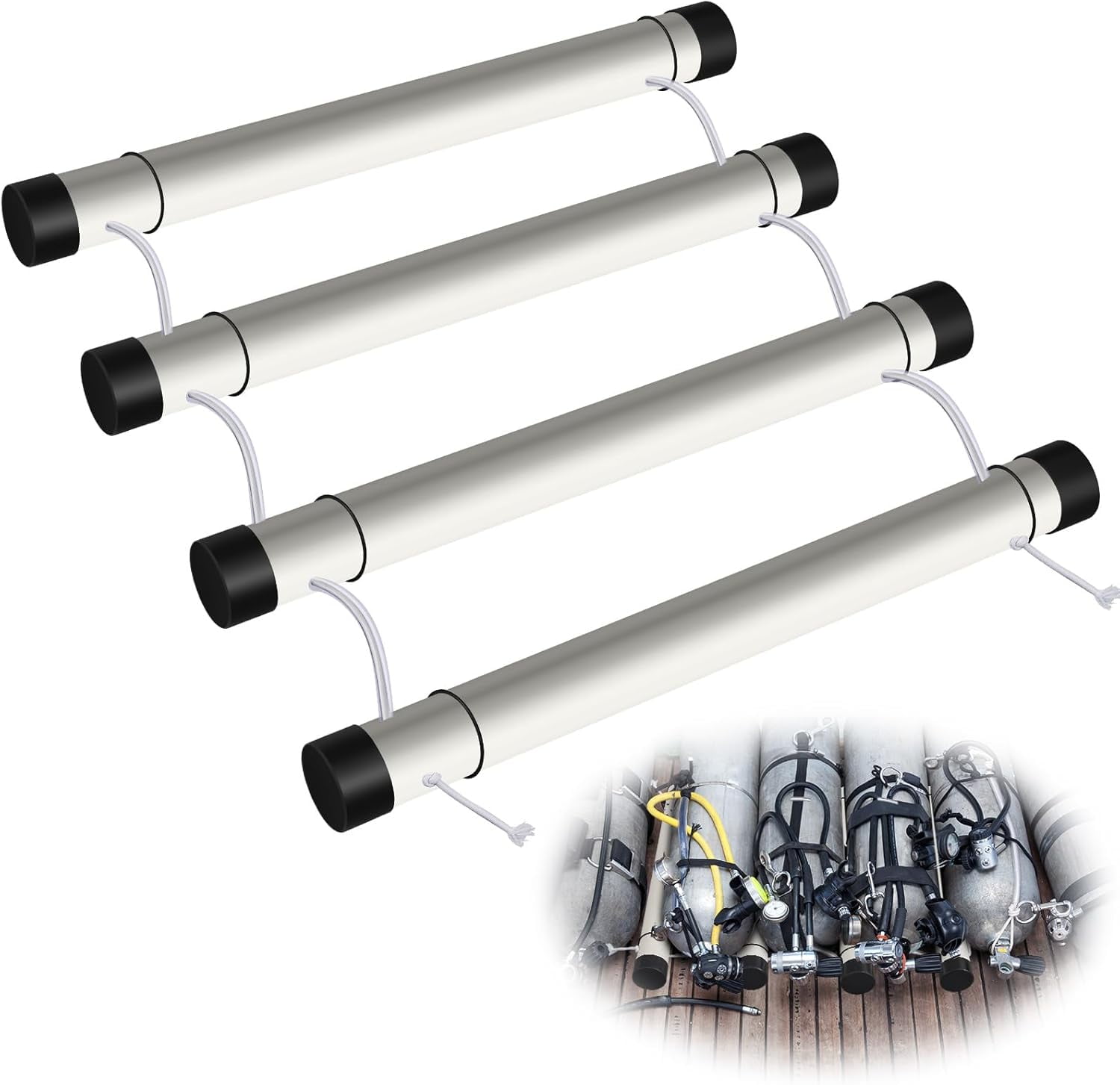 Scuba Tank Holder Scuba Diving Tank Carrier for 3 Tanks Plastic PVC ...