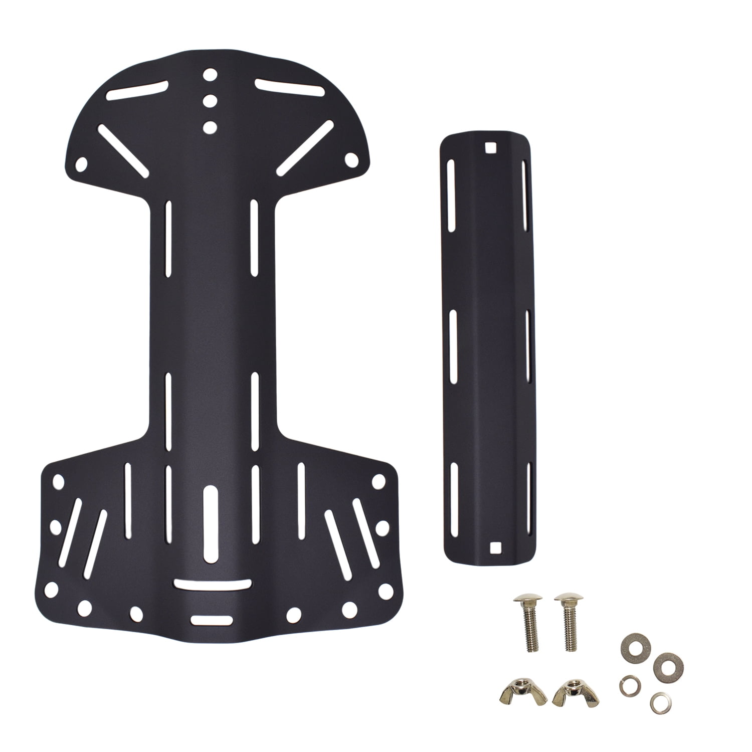 Scuba Tech Diving Low Volume Aluminum Backplate + Single Tank Adapter ...