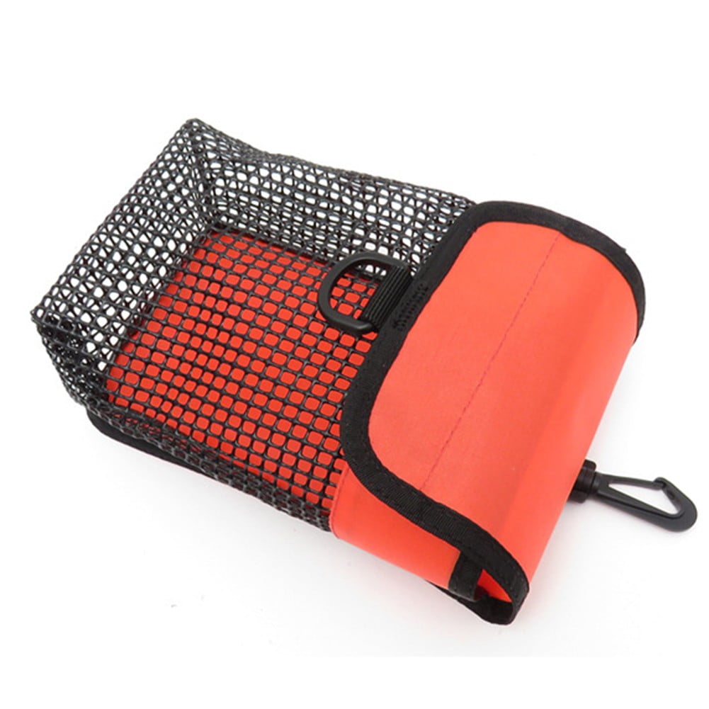 Scuba Dive Reel Snap and Safety Marker Buoy Holder Carry Mesh Bag ...