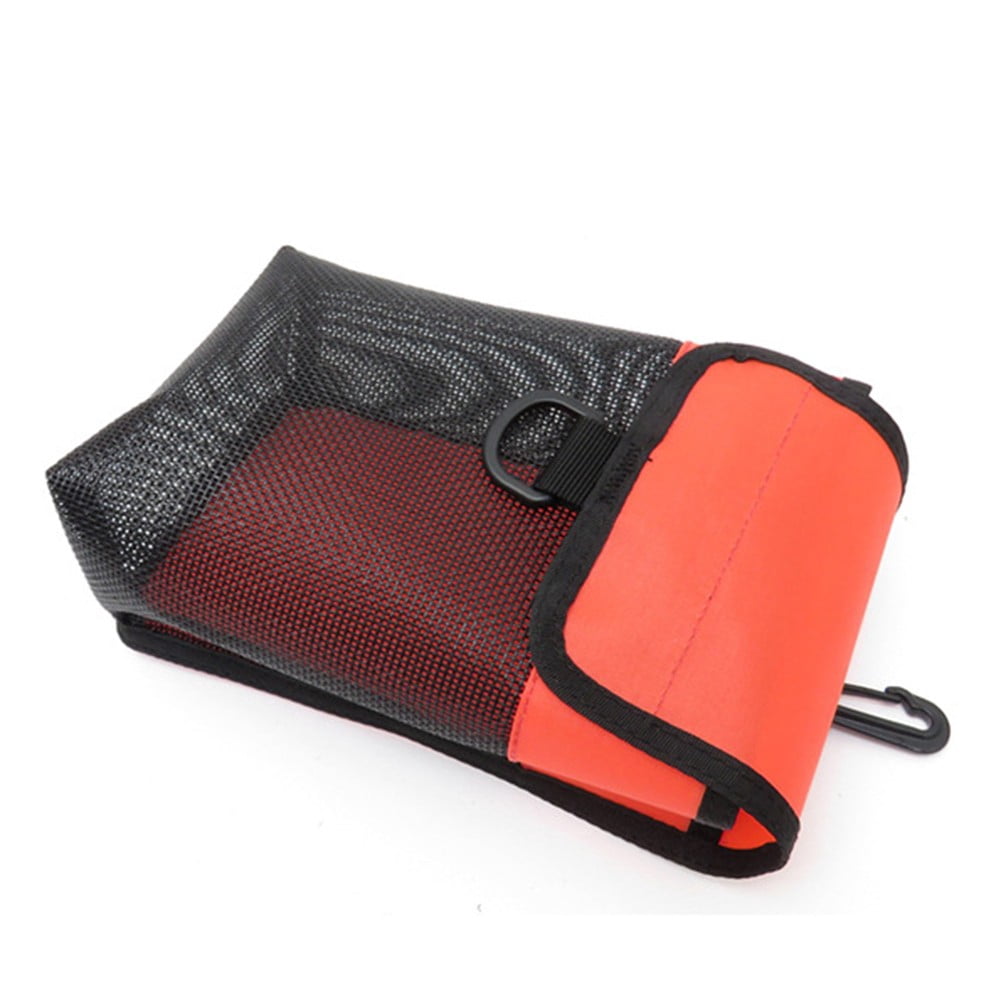 Scuba Dive Reel Snap and Safety Marker Buoy Holder Carry Mesh Bag ...