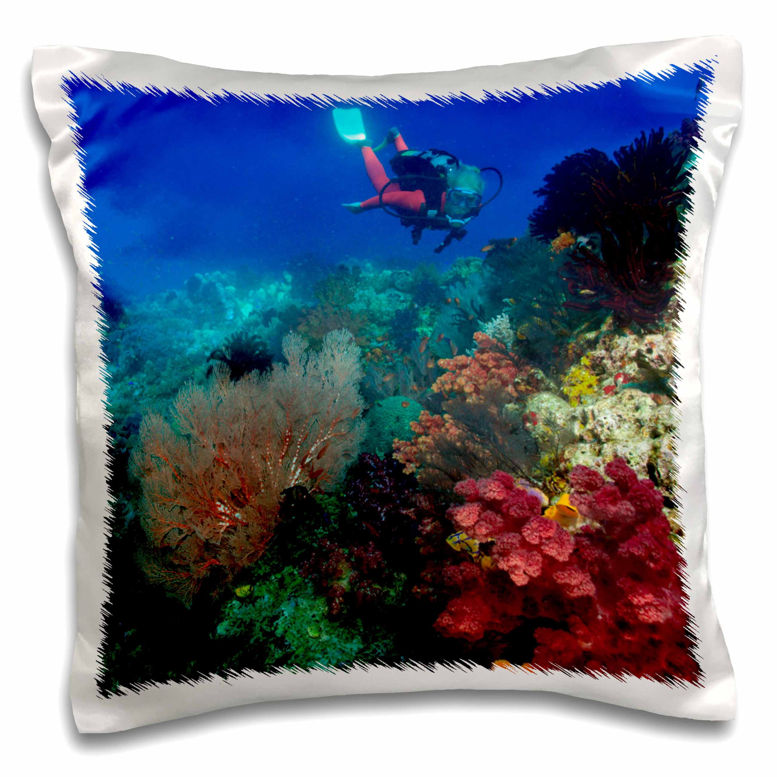 3dRose, Scuba diver, Soft Corals, Raja Ampat, Papua - OC12 SWS0022 ...