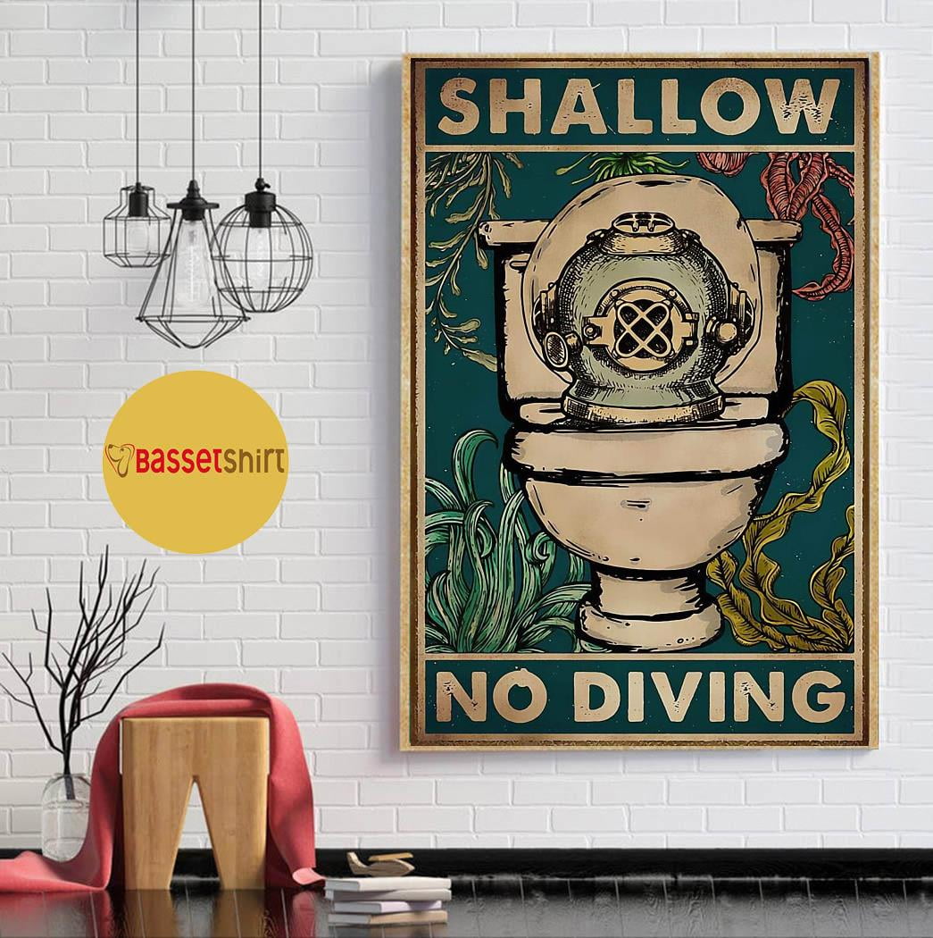 Scuba diving shallow no diving toilet poster 24 x 36 Inch Poster ...