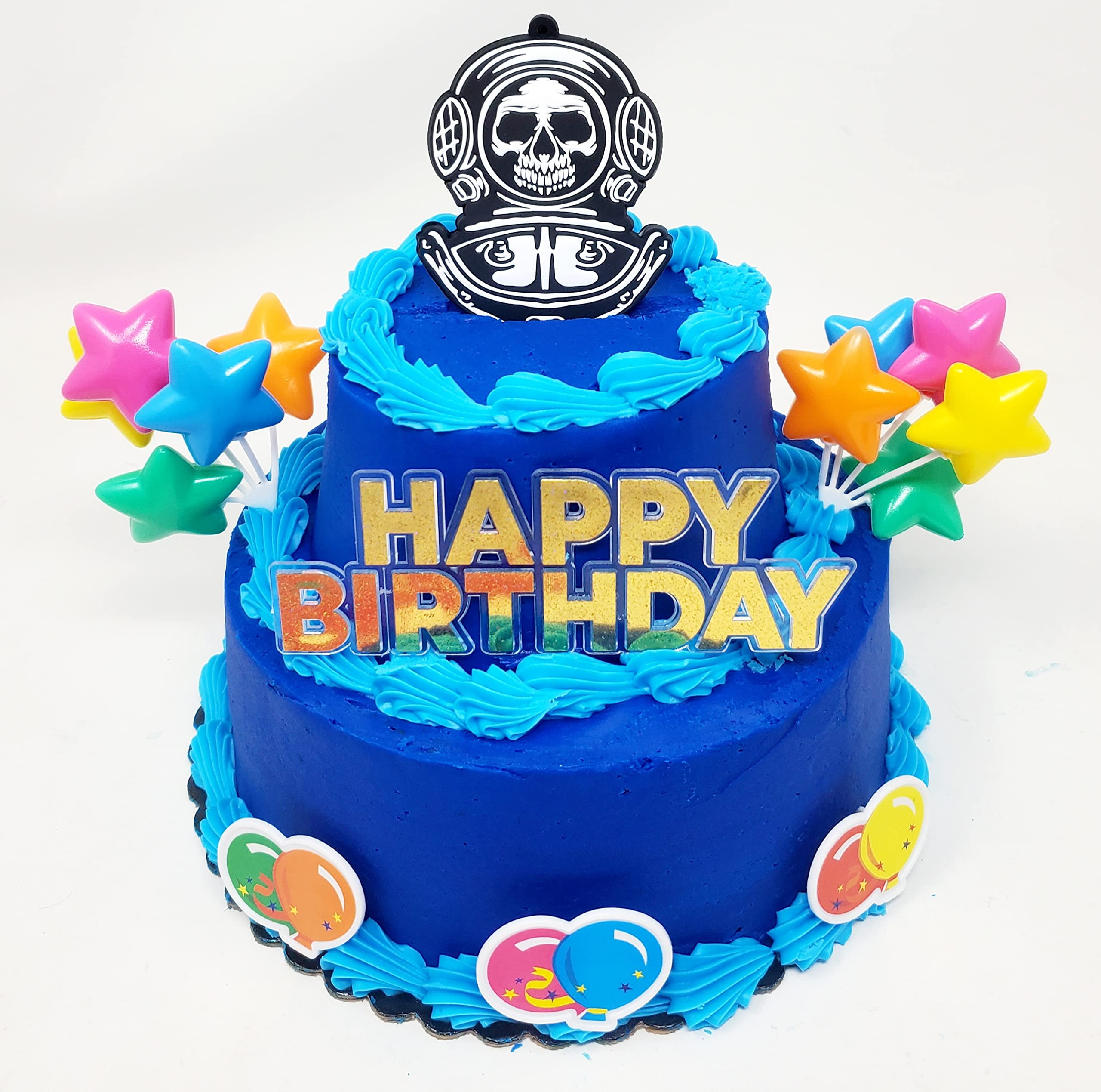 Scubadiver Diving Scuba Themed 7 Piece RST1 Birthday Cake Topper Set ...